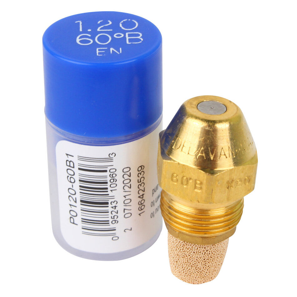 Форсунка Delavan 1.20GPH, 60B, P0120-60B1, В - образная форма распыла, угол 60 градусов, для дизеля — фото 1