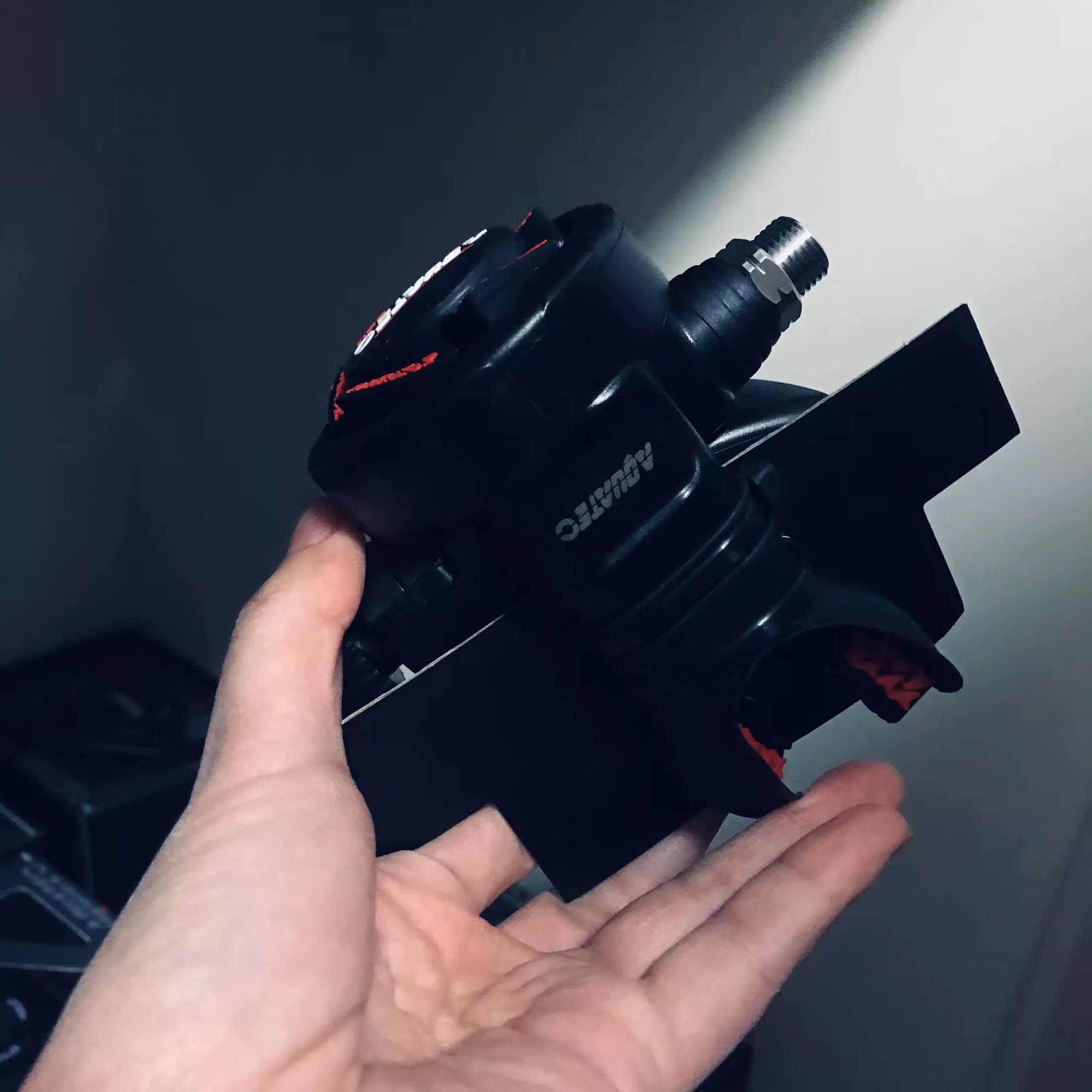 AQUATEC Полный комплект регулятора для дайвинга с красным цветом, снаряжение с первой и второй ступенями
