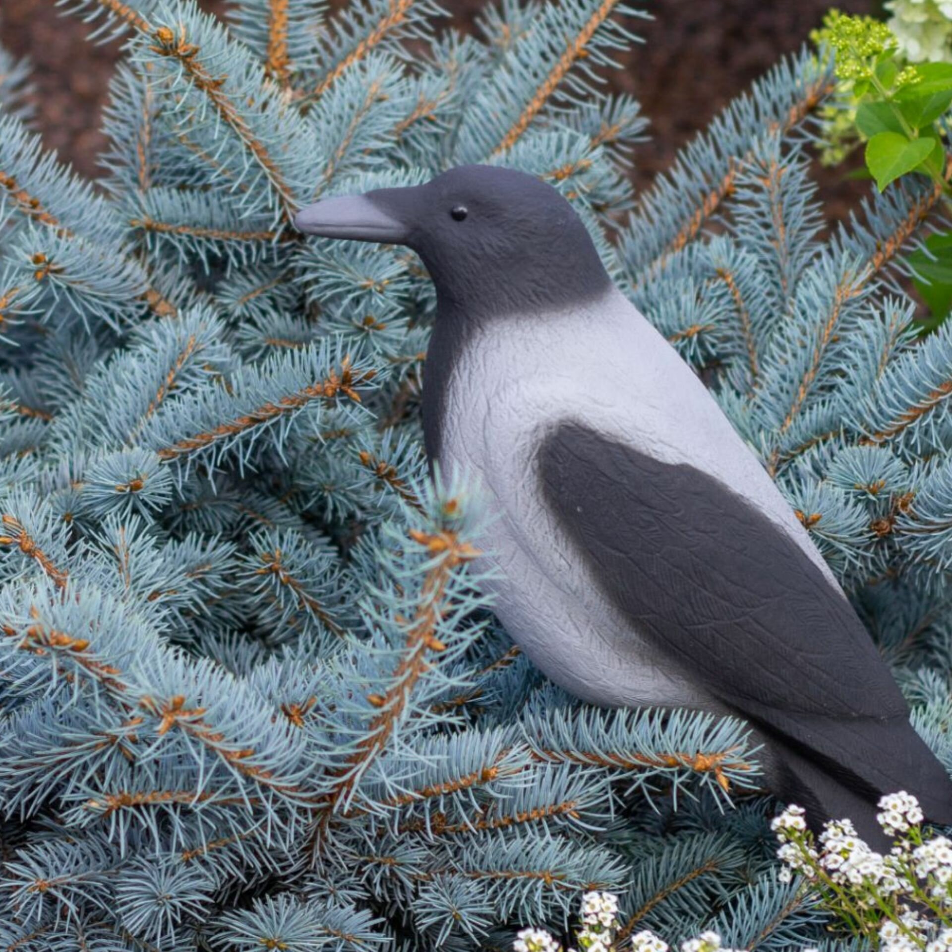 Садовая фигурка "Ворона", декоративное украшение для дачи и огорода, декор для дома и сада, пугало