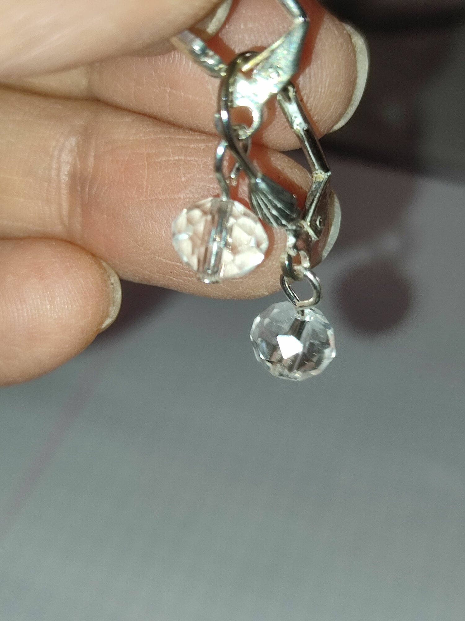 Серьги, горный хрусталь