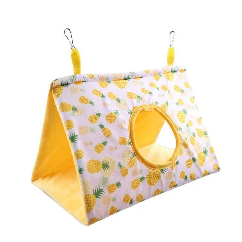 Средняя висячая кровать для кроликов, морских свинок и хомяков, 26x19 см, желтый, с отверстиями, аксессуары для сна