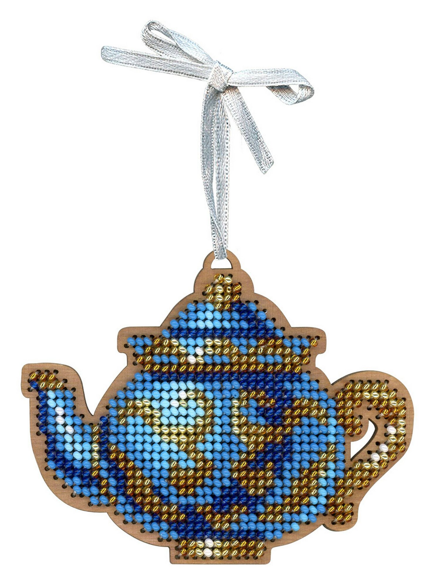 Вышивка Изящный сервиз. Чайник 8x10 см.