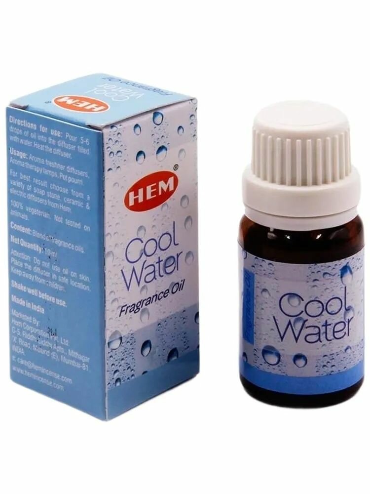 HEM Fragrance Oil Cool Water Ароматическое масло Освежающая Вода 10мл