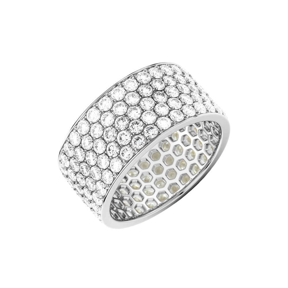 кольцо из белого золота, с бриллиантами