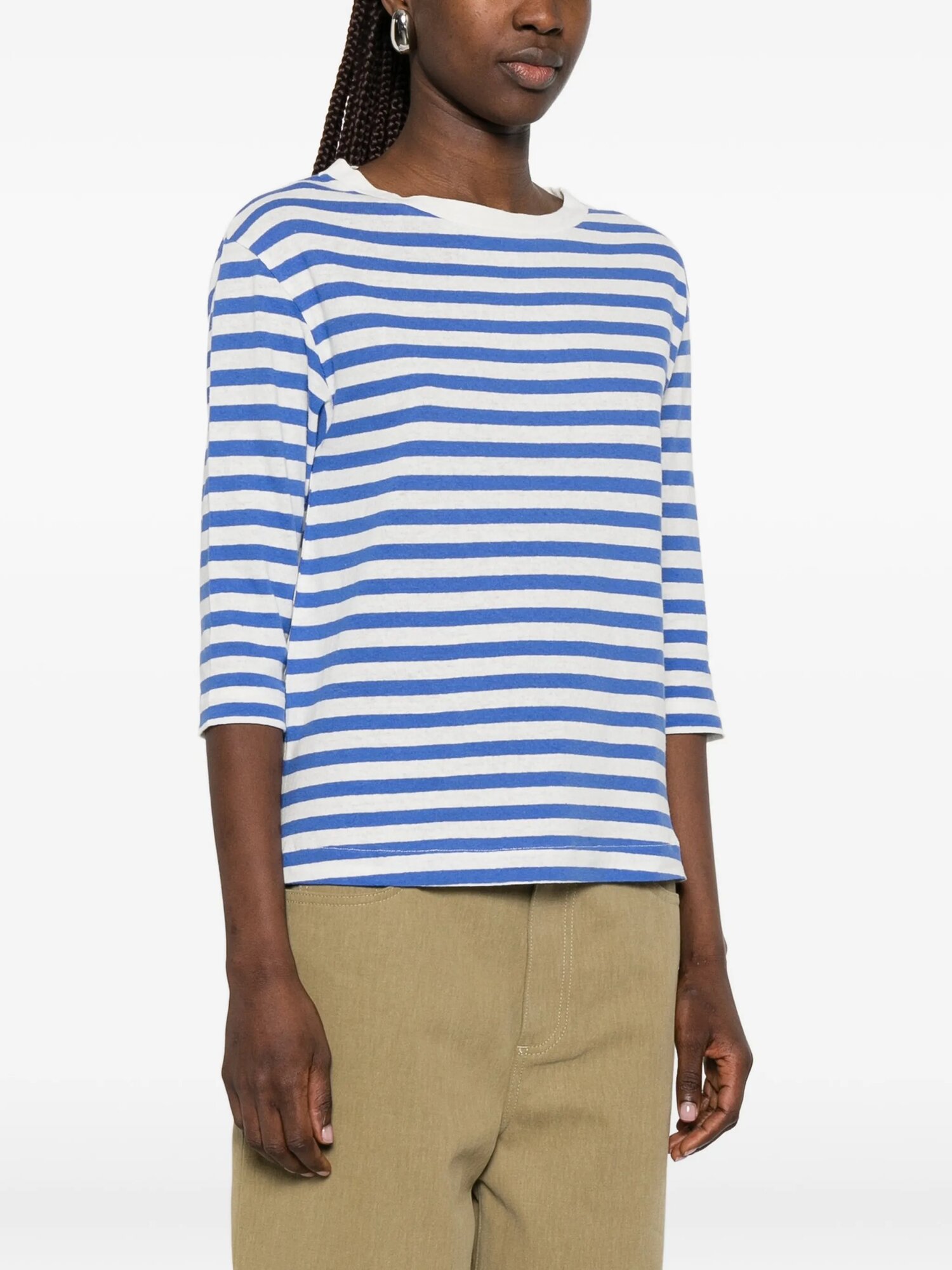 Топ MAJESTIC FILATURES Striped boat-neck top, размер 42 — фото 1