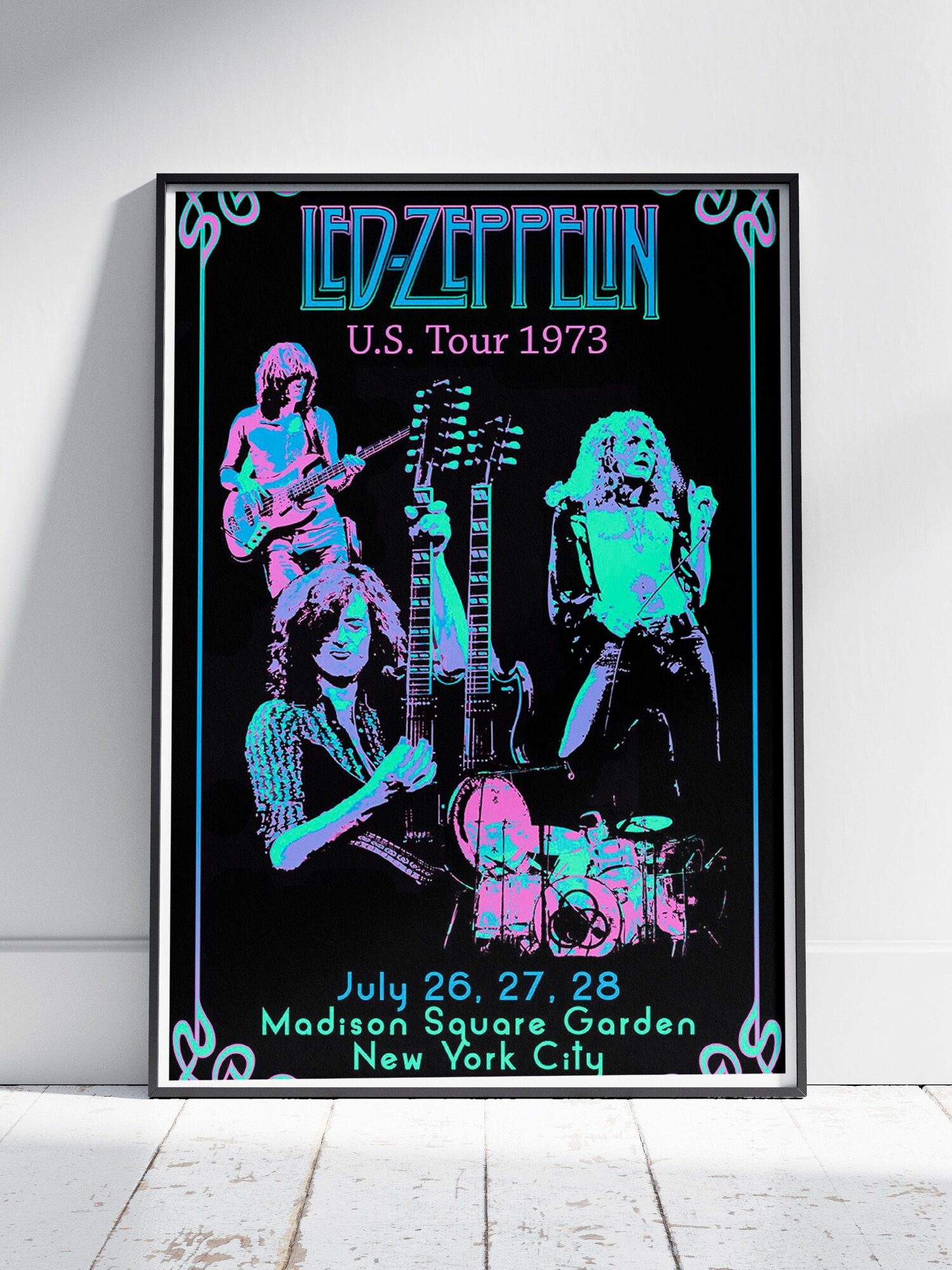 Плакат на стену для интерьера Лед Зеппелин (Led Zeppelin 7) - Постер по музыке и артисту формата A4 (21x30 см)