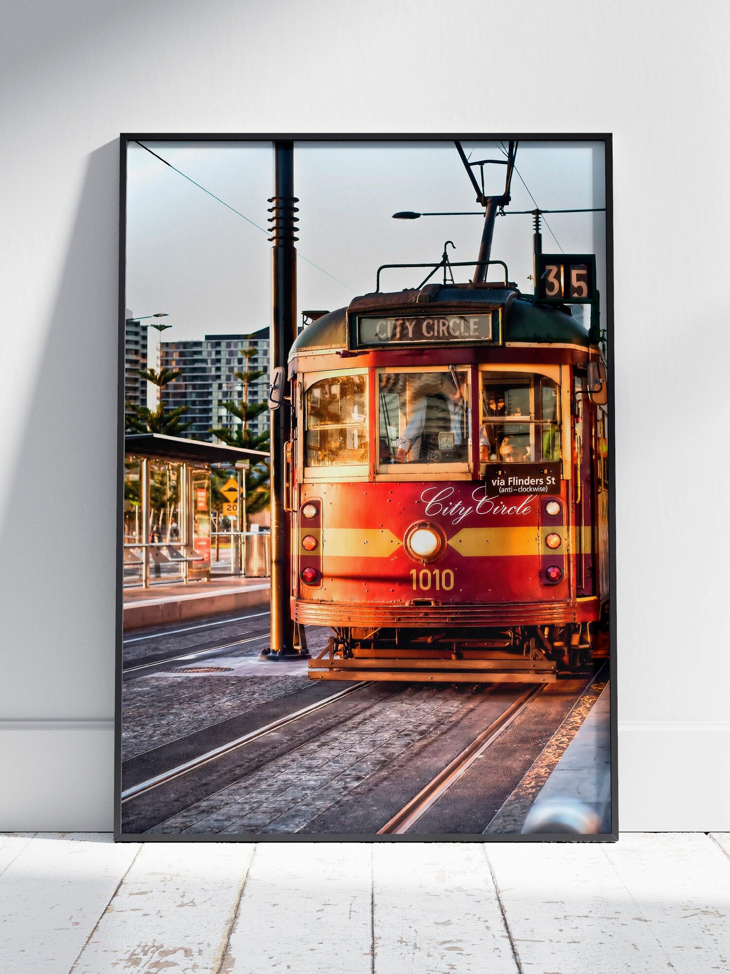 Плакат на стену для интерьера Транспорт и техника (Трамвай Австралии - Trams in Australia) - Постер по машине формата A4 (21x30 см)