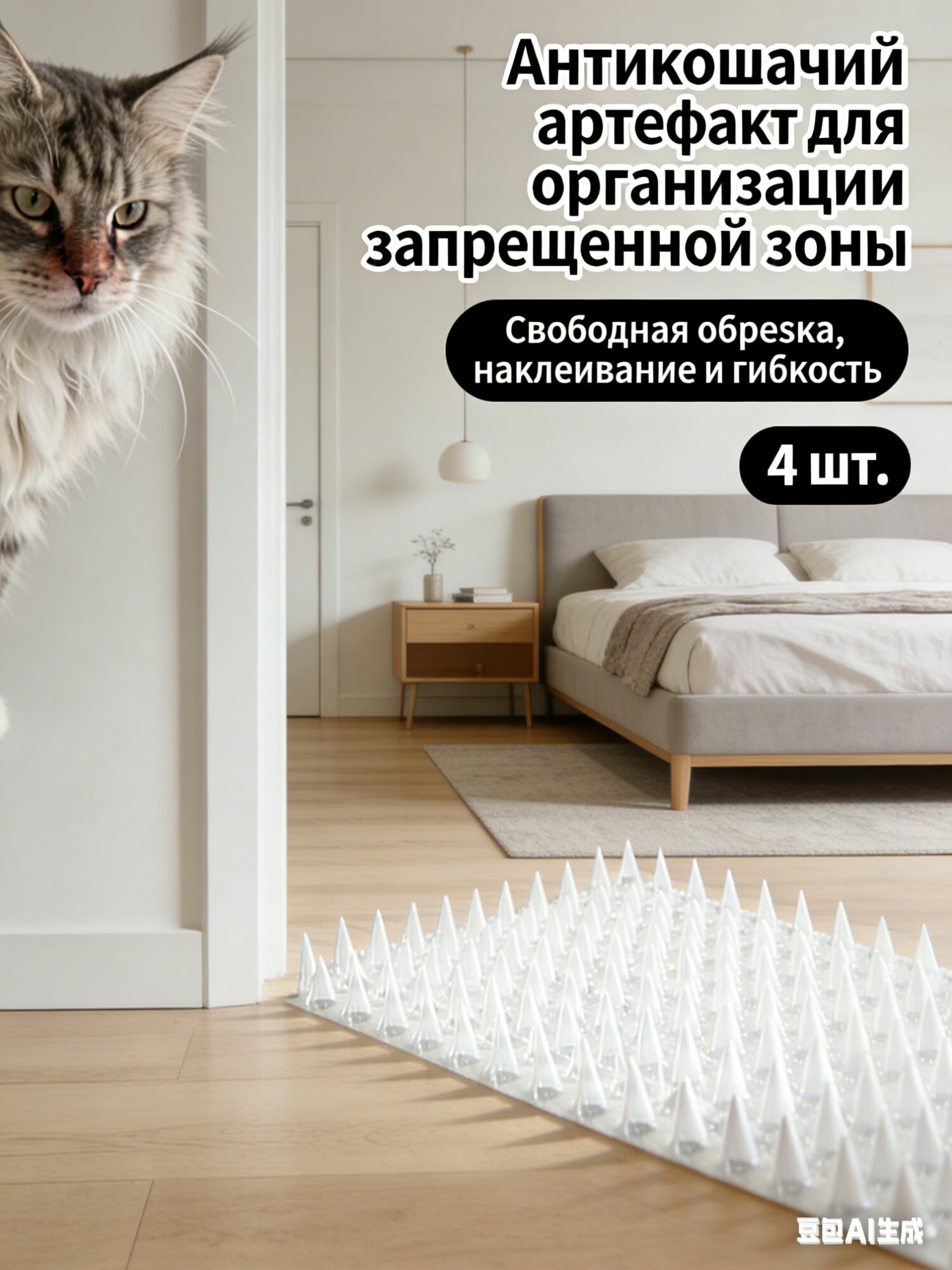 Тренажер-отпугиватель для дрессировки кошек и собак набор 4 сетки (42х33.8 см) для отучения прыгать на стол, грызть мебель и мебель в сохранности.