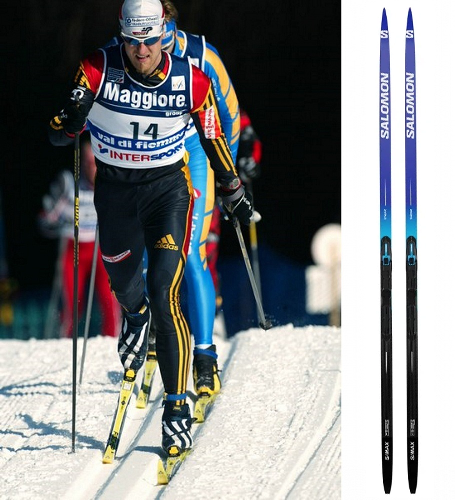 Беговые лыжи Salomon S/MAX eSKIN с креплениями PROLINK SHIFT-IN 24-25 (201 Hard)