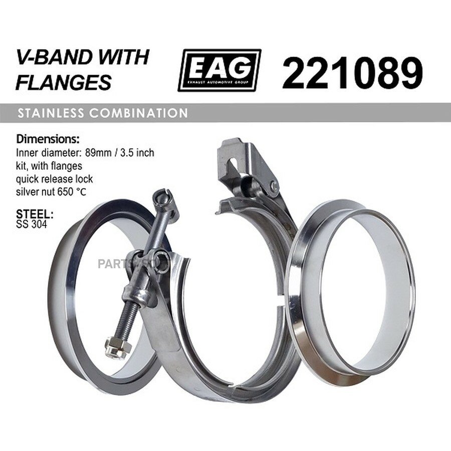 . D 89 3.5 V-BAND SS304 от официального дистрибьютора, EAG, артикул 221089