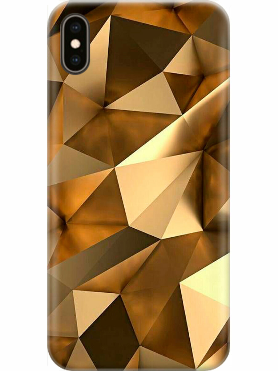 Силиконовый чехол на Apple iPhone XS Max / Эпл Айфон Икс Эс Макс с рисунком "Бронзовые грани"