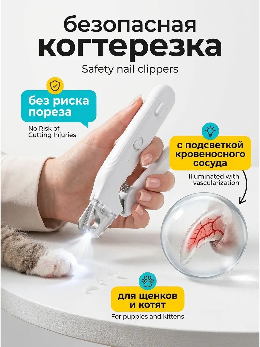 Набор когтерезка и пилка для кошек и собак|