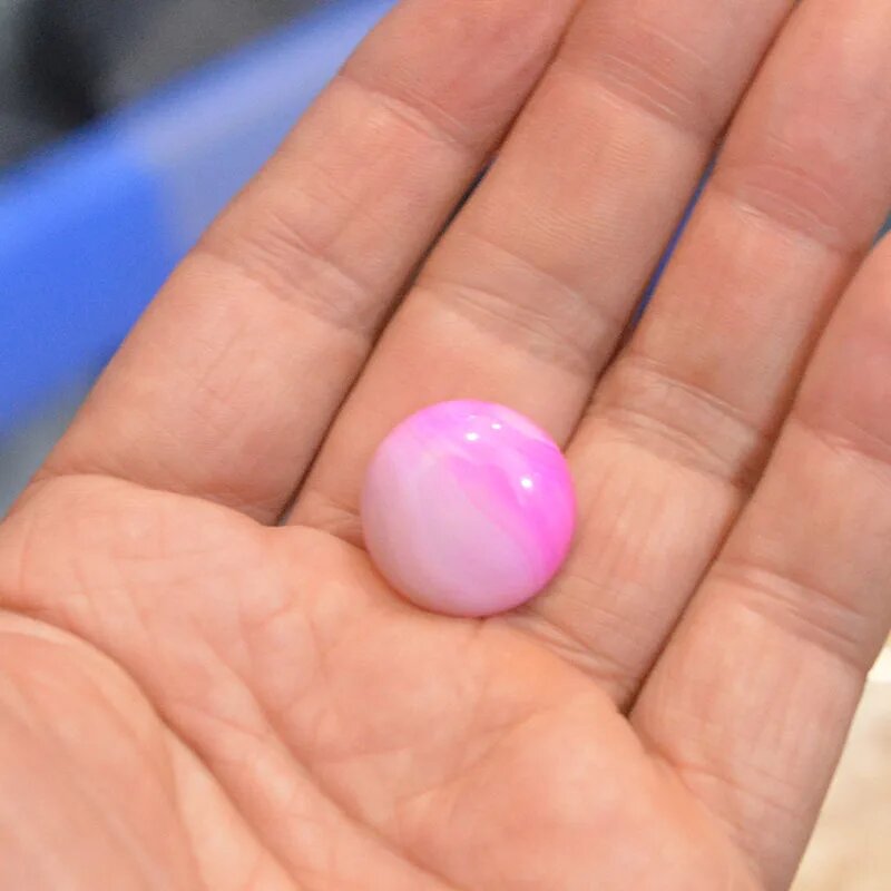 Натуральные тибетские бусины Дзи 20 мм, овальные, из агата Розовый, 35