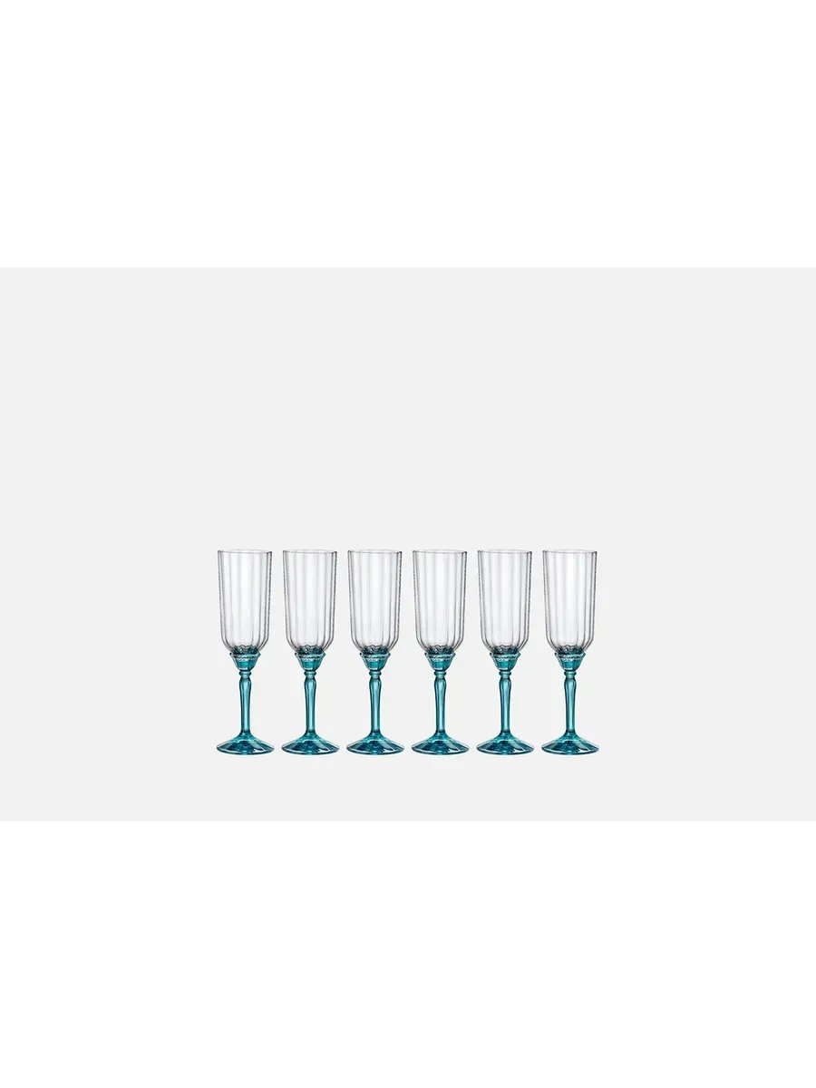 BORMIOLI ROCCO FLORIAN LUCENT BLUE Набор бокалов для 210мл