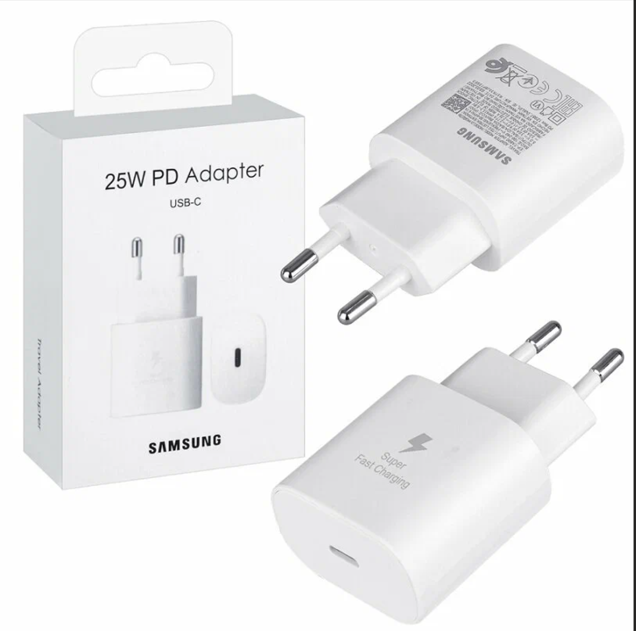 Сетевое зарядное устройство Samsung EP-TA2510, 25 Вт, USB-C, без кабеля, белый ( Оригинал )