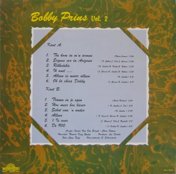 Bobby Prins - Bobby Prins Vol. 2 EX — фото 1