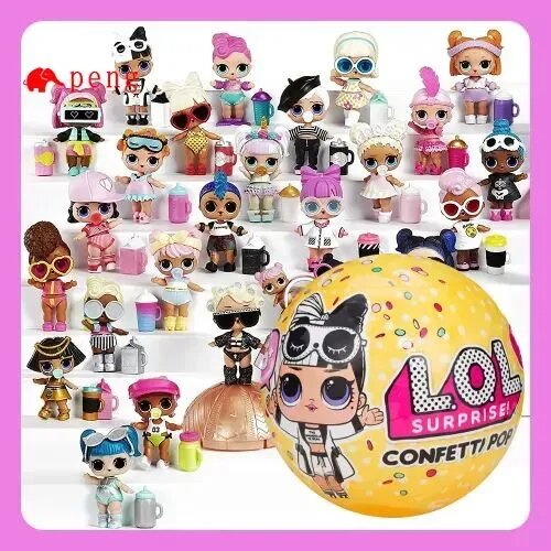 Кукла LOL Surprise Confetti Pop с аксессуарами, пластик, желтый/черный/белый