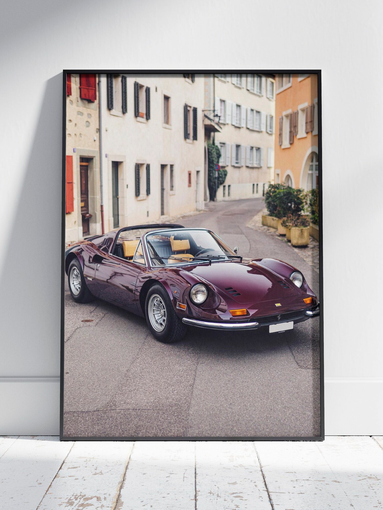 Плакат на стену для интерьера Легенды Авто (Феррари Дино 246 GT - Ferrari Dino 246 GT 1) - Постер по машине формата A4 (21x30 см)