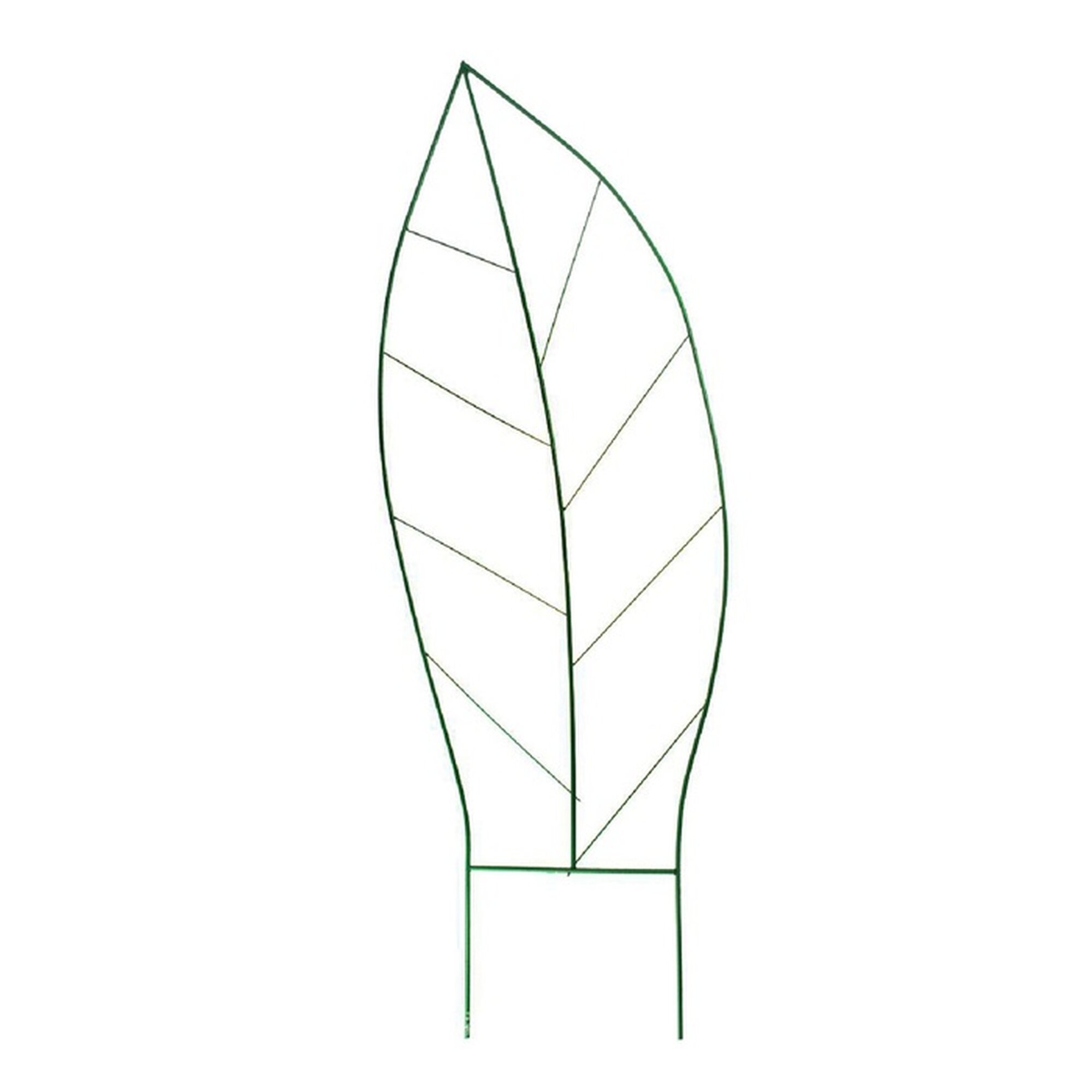 Шпалера, 187 × 60 × 1 см, металл, зелёная, «Лист»