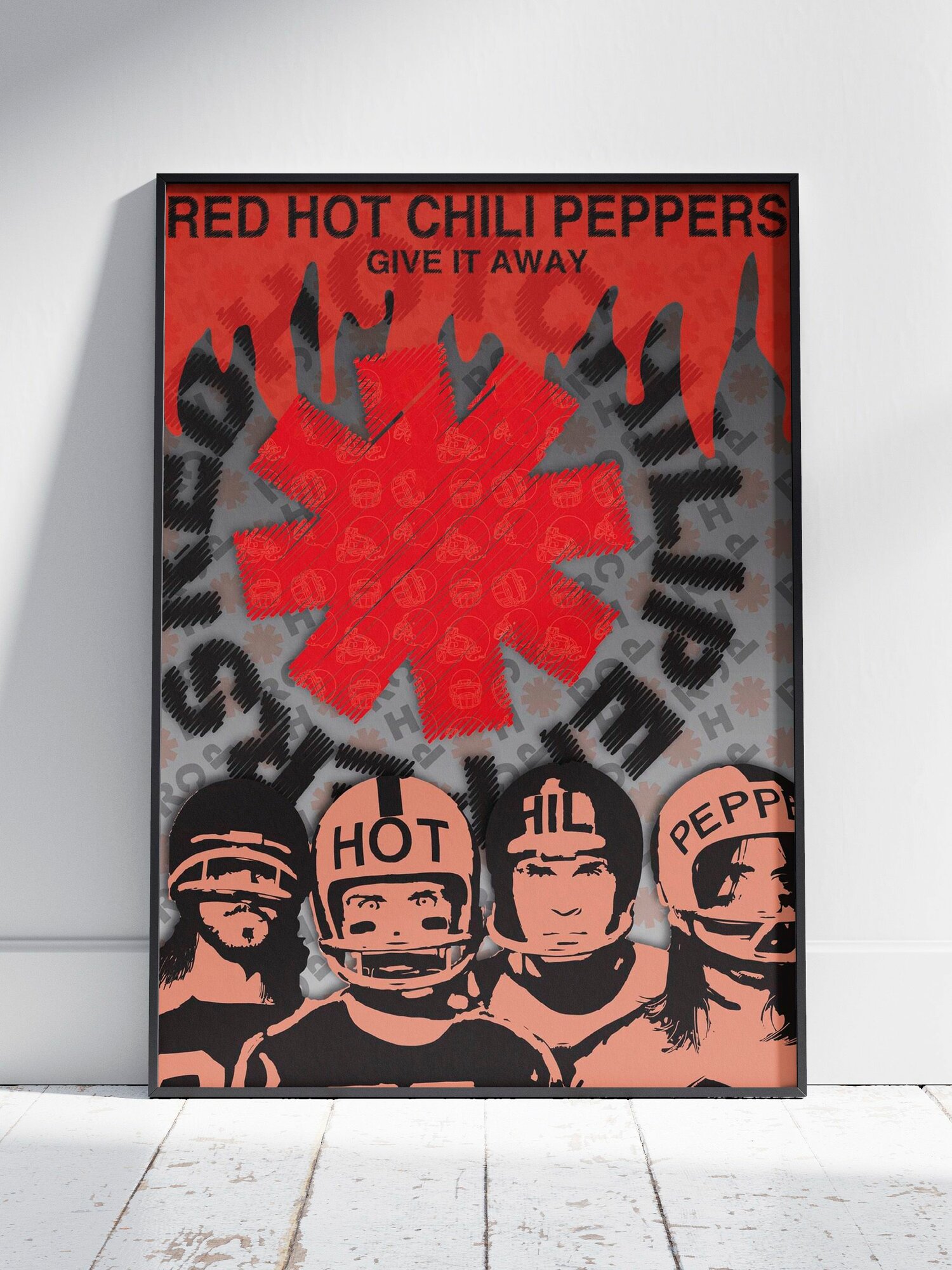 Плакат на стену для интерьера Ред Хот Чили Пепперс (Red Hot Chili Peppers - RHCP 10) - Постер по спорту и физической активности формата A4 (21x30 см)