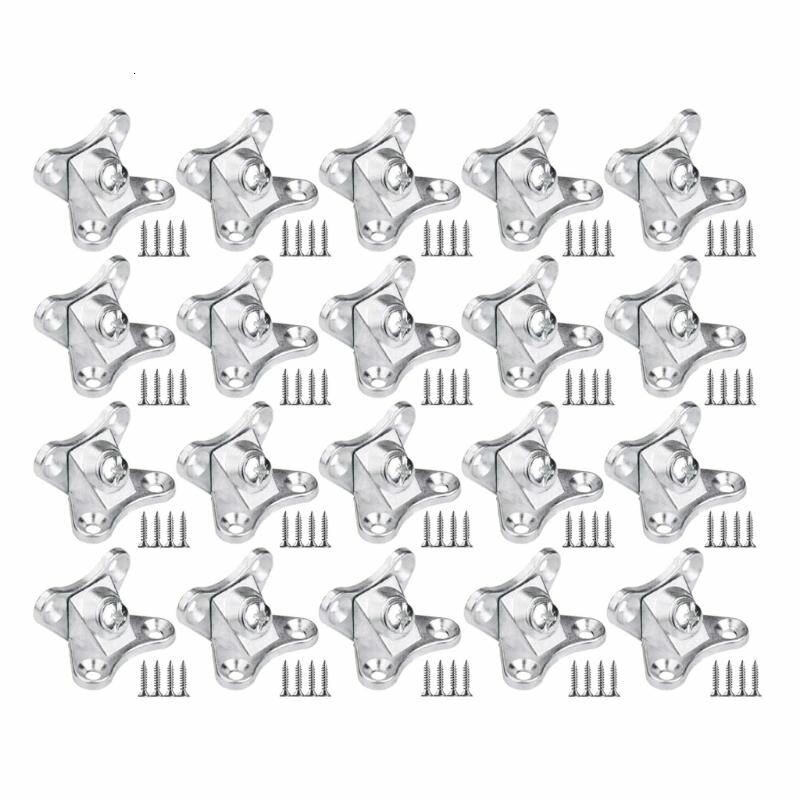 Угловые кронштейны-бабочки для мебели из цинкового сплава, комплект 20 шт — уголки для каркаса, кроватей, шкафов, полок