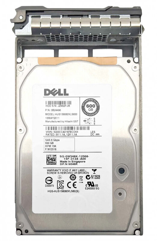 Жесткий диск Dell W348K 600Gb SAS 3,5" HDD