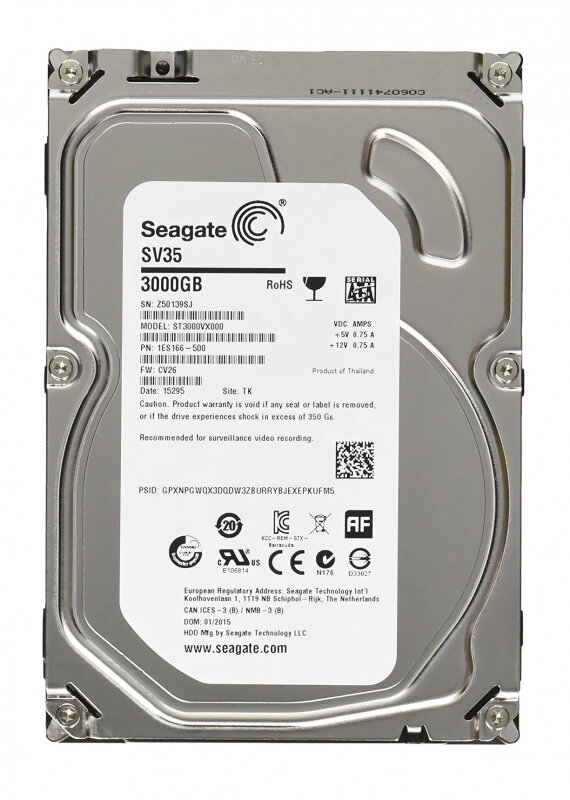 Жесткий диск Seagate 1ES166 3Tb SATAIII 3,5" HDD