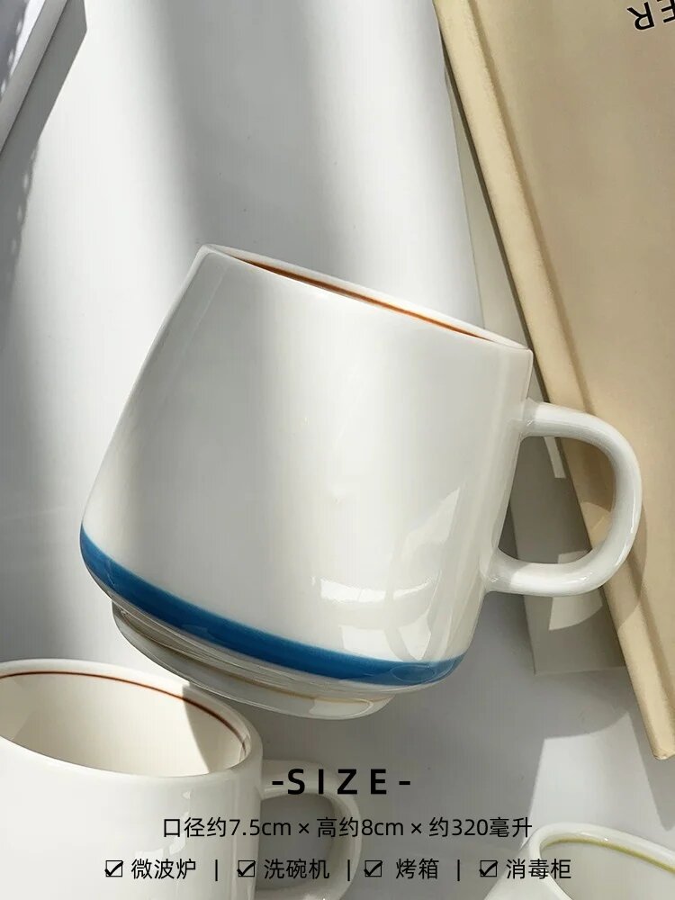 Керамическая тарелка в полоску mug