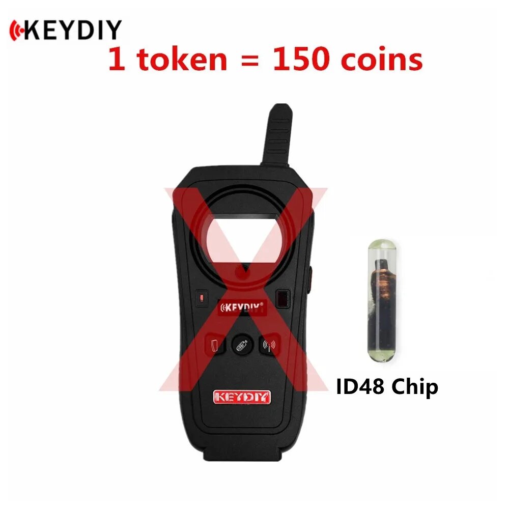 Ключ-программатор Keydiy, 96 бит, 48 Токен/150 монет, 1 шт, чип ID48