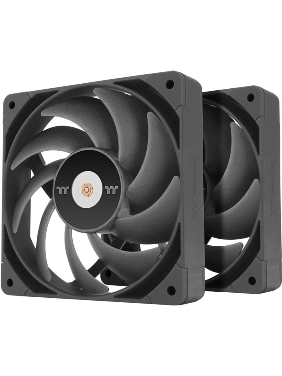 Вентилятор Thermaltake Toughfan 12 Pro 120х120x25 черный 4-pin (упак:2шт) (CL-F159-PL12BL-A) Ret