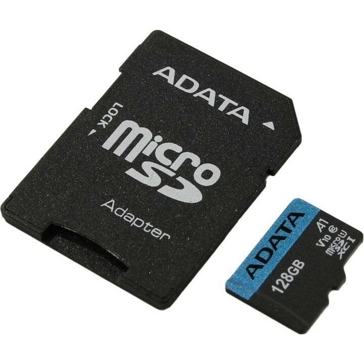 Карта памяти Micro SDXC 128GB Adata Premier UHS-I U1 V10 A1 AUSDX128GUICL10A1-RA1 + ADP