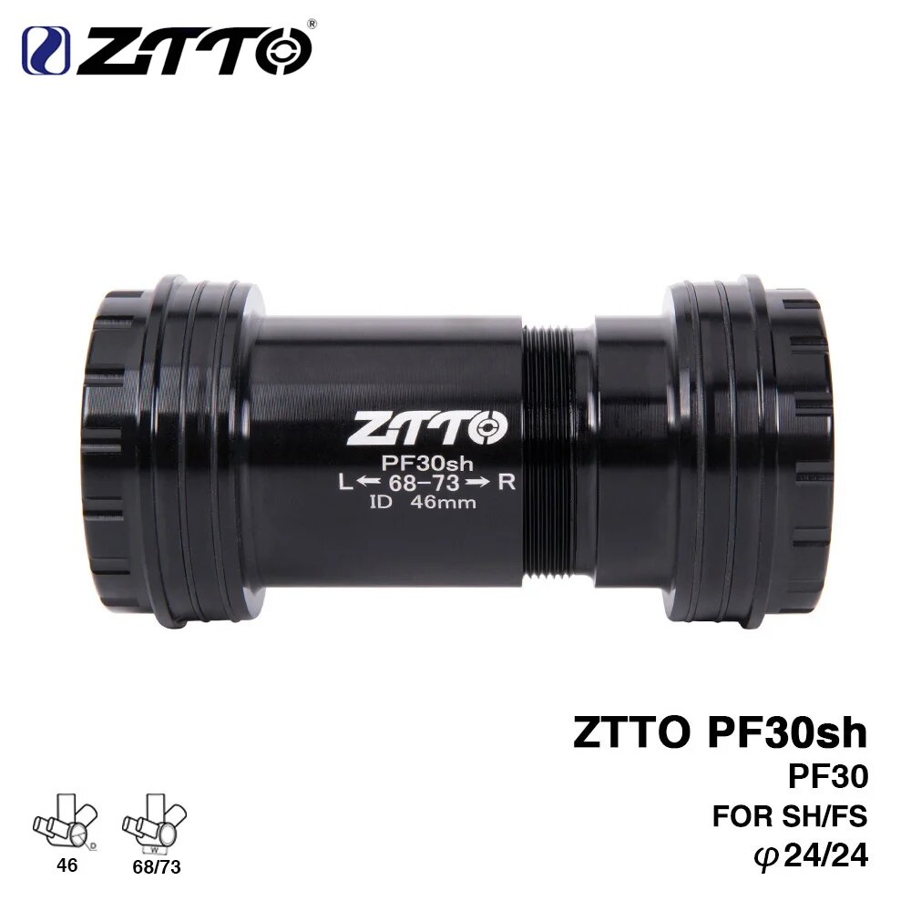 ZTTO PF30sh каретка для велосипеда 24/24 мм