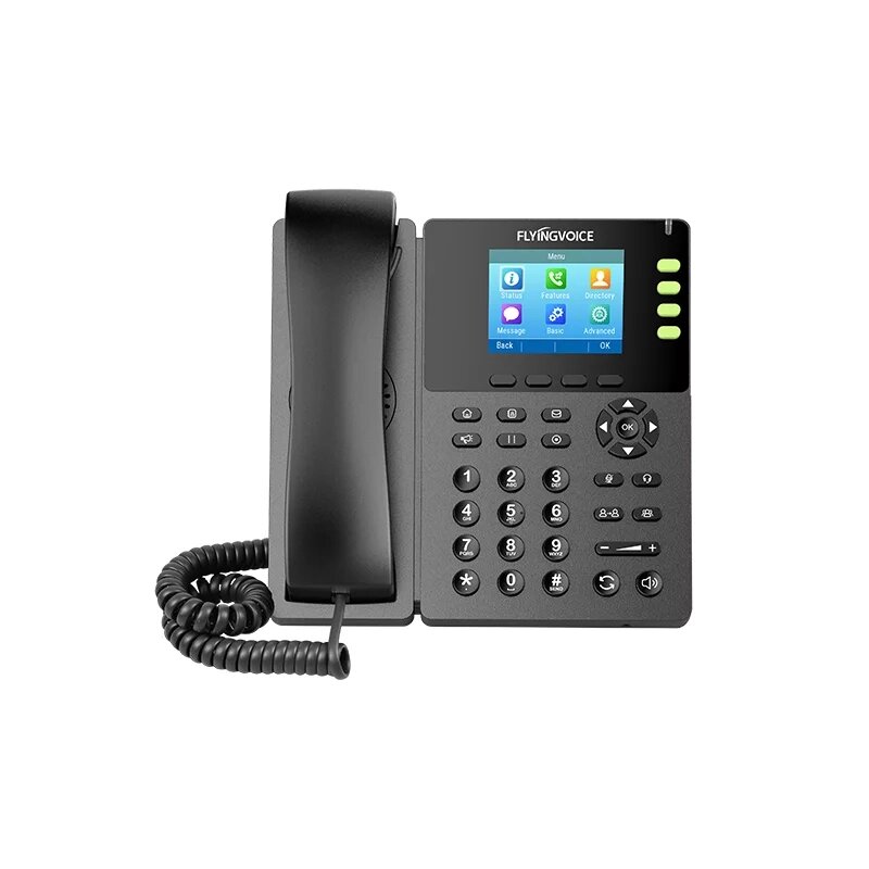 IP телефон FlyingVoice FIP13G, 4 SIP-аккаунта, Wi-Fi 2.4 ГГц, Gigabit Ethernet, PoE, блок питания