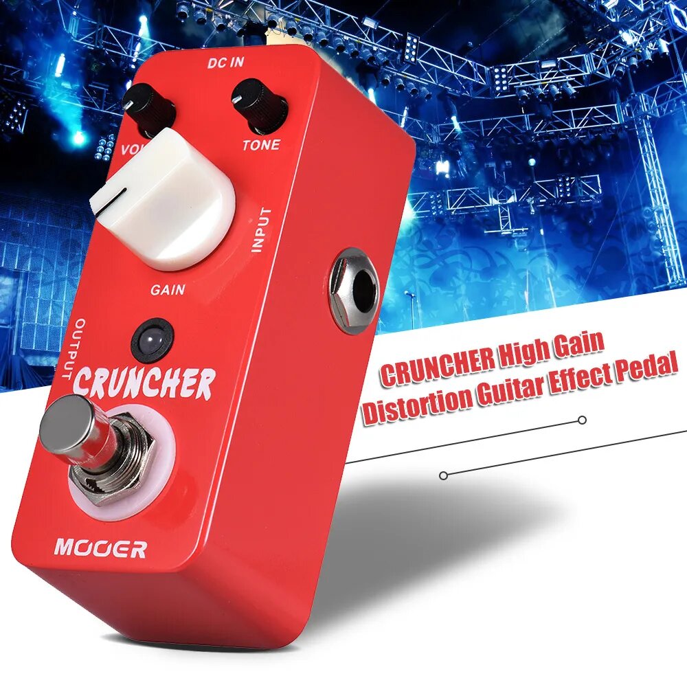 Педаль эффектов MOOER CRUNCHER High Gain Distortion для гитары
