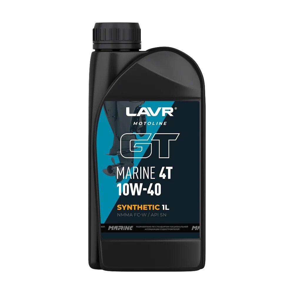 Моторное масло GT Marine LAVR Motoline 4Т 10W-40 SN, 1 л Ln7799