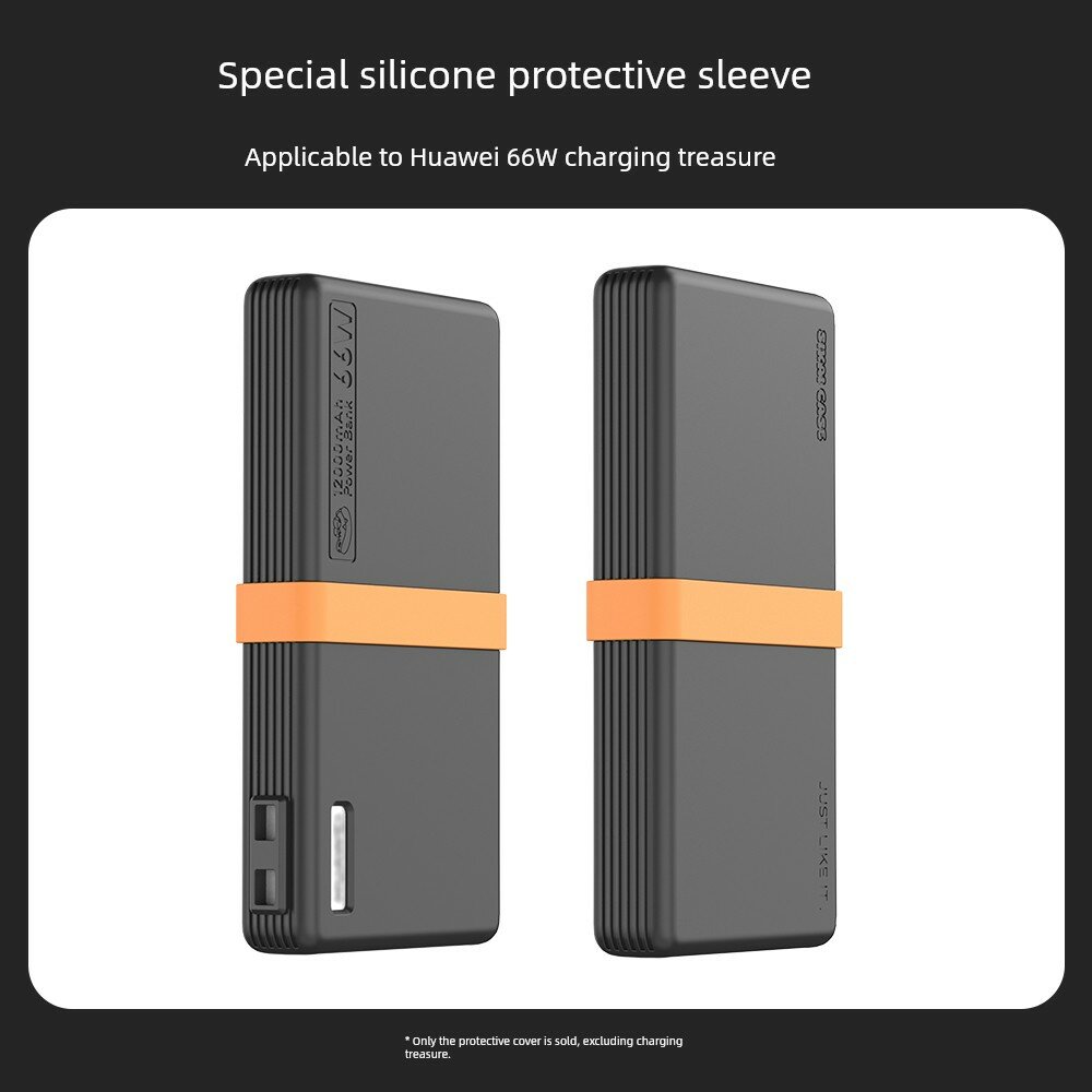 Чехол из силикона для Power Bank Huawei 66W, рыцарский черный ночная подсветка - противоскользящий