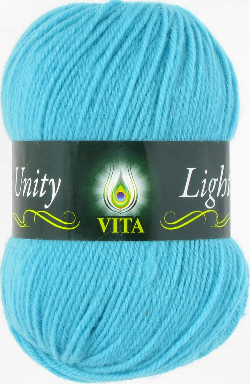 Пряжа Vita Unity Light 6049 (5 мотков по 100г/200м) светлая голубая бирюза