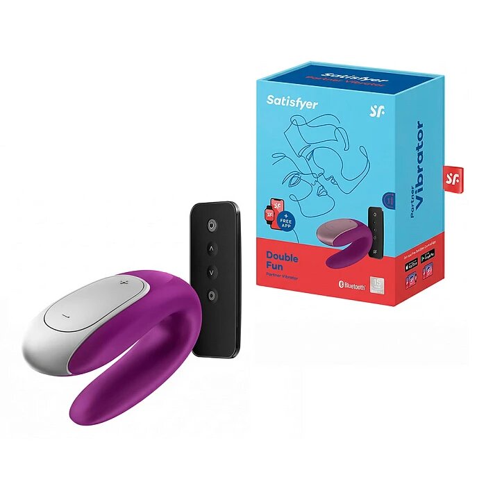 Вибростимулятор Satisfyer Double Fun, парная стимуляция, фиолетовый
