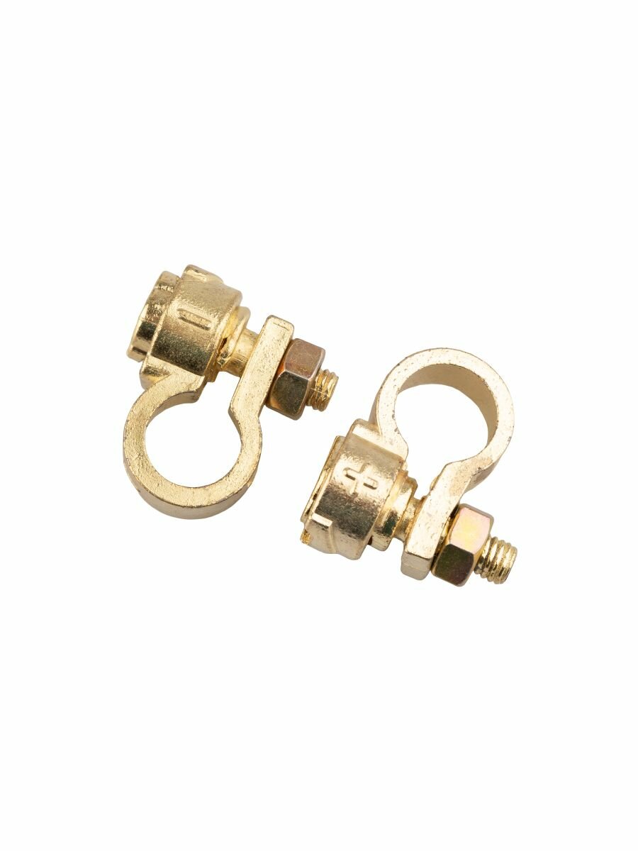 Клемма АКБ WB4 латунь (под зажим провода болтом М8), ком 2шт.