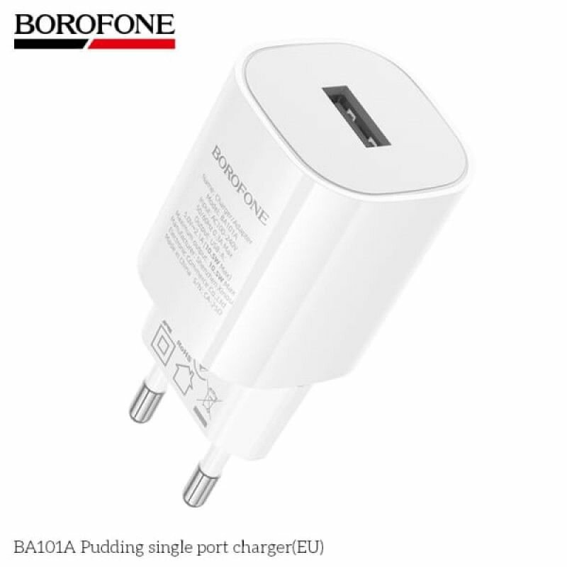 СЗУ-USB BOROFONE BA101A 2.1A, 10.5W, White 6941991124013