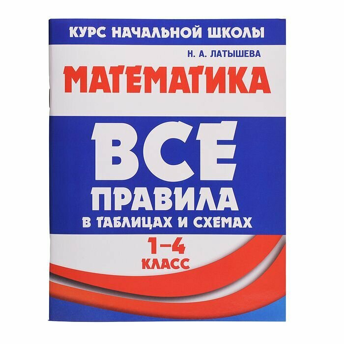 Справочник PrintBOOK Математика. 1-4 класс. Все правила в таблицах и схемах. Н. А. Латышева