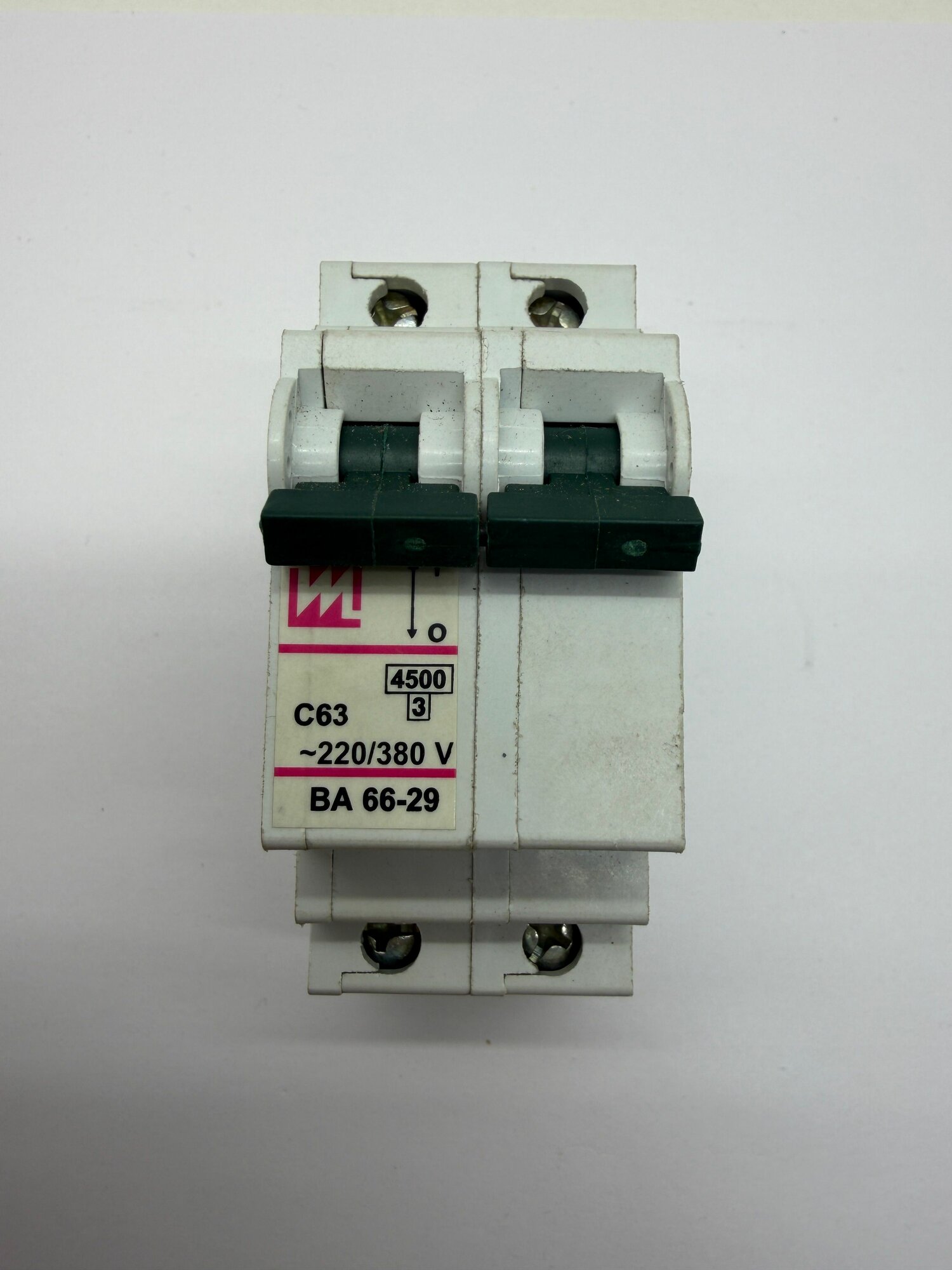 ВА66-29, C63, 220V/380V, 2 полюса, "Тираспольский завод". Автоматический выключатель.