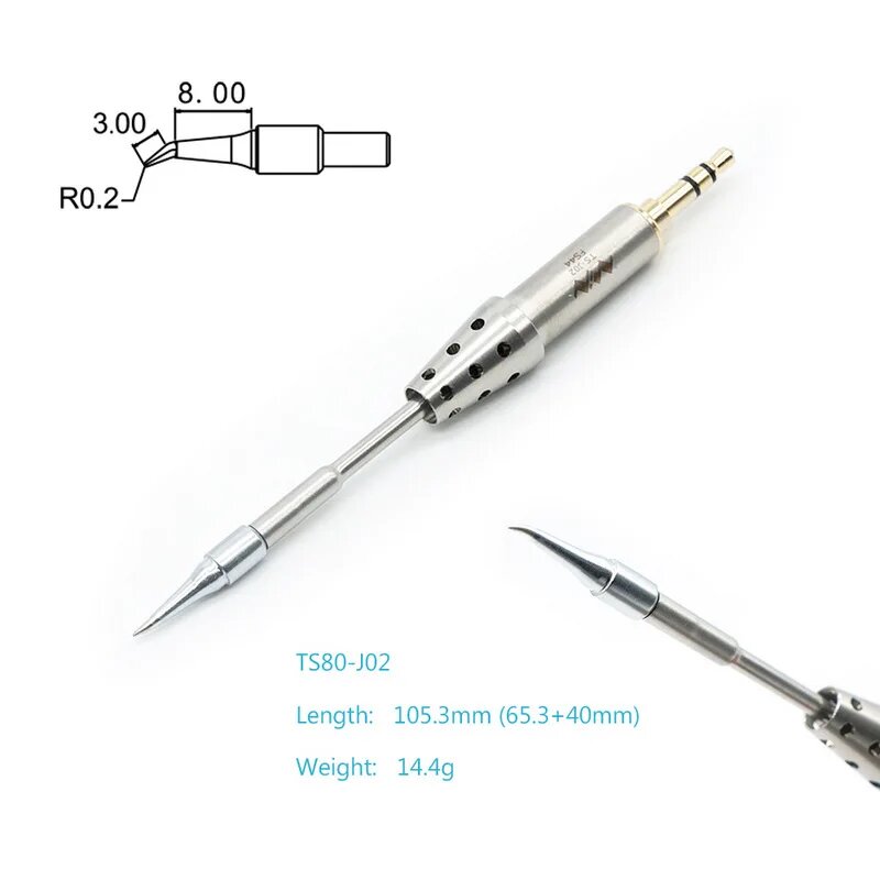 Оригинальный наконечник паяльника TS80 TS80P TS1C TSB02 BC02 D25 K4 J02, беспроводная паяльная станция, сварочные наконечники, керамический нагревательный элемент