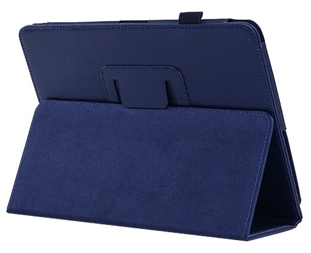 Чехол-обложка MyPads для Huawei MediaPad T3 10 LTE (AGS-L09/L03) 9.6 с трансформацией в мульти-подставку синий кожаный