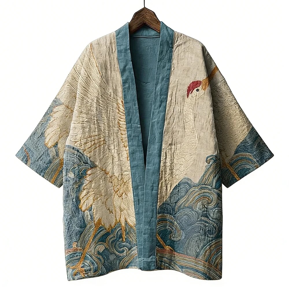 Кимоно кардиган хлопковый, размер 4XL, цвет Haori Jacket7