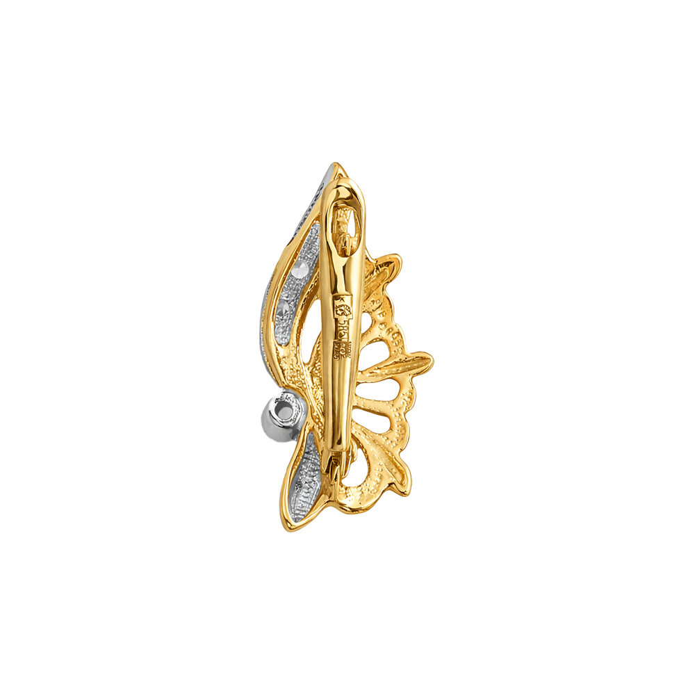 Серьги GUDDA, комбинированное золото, 585 проба — фото 1