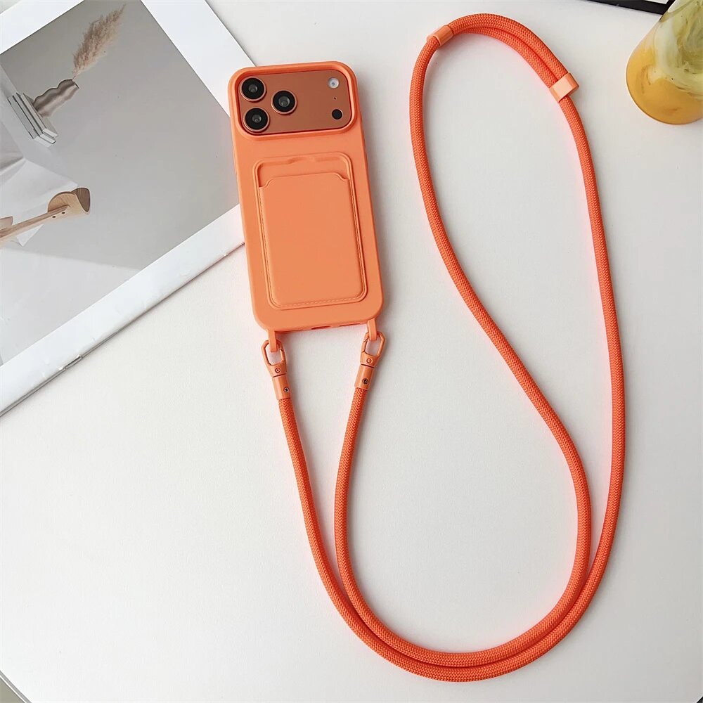 Мягкий Силиконовый Чехол Для iPhone С Ремешком И Шнурком, Ударопрочный, С Защитой От Царапин, Пыленепроницаемый