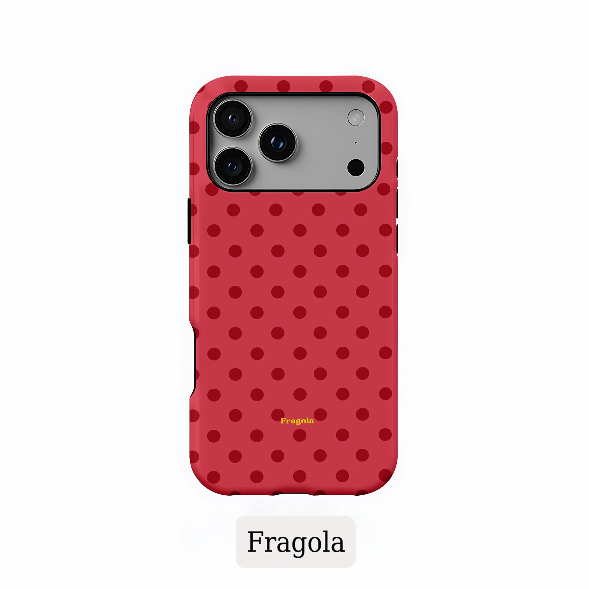 Чехол для телефона Fragola Stars Polka Dots для iPhone 17, Красный, FLR-375HKX34A5, iPhone 12 Pro