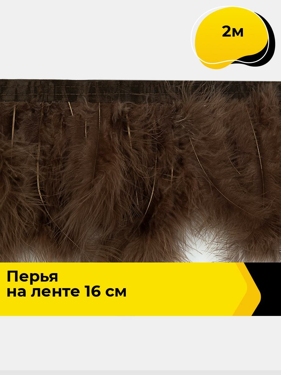 Перья кант перо (перья на ленте) для рукоделия и шитья, 2 м