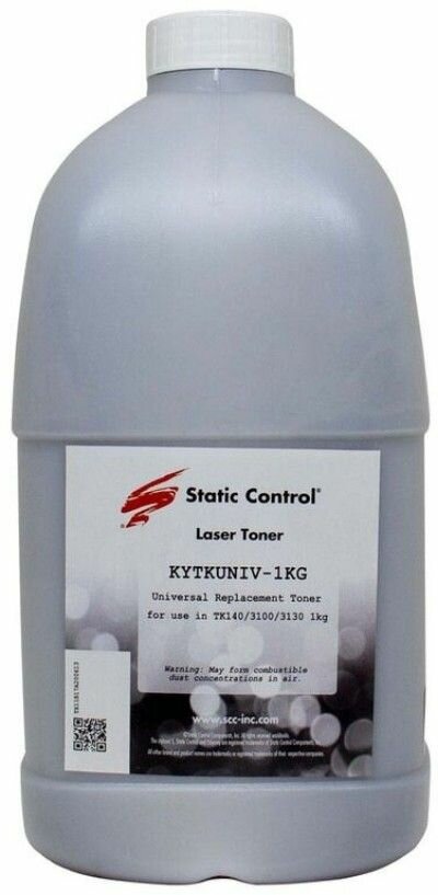 Тонер для принтера STATIC CONTROL черный пакет 10000 г для Kyocera TK-120 130 140 160 170 1130 1140 3100 3110 3120 3130 4105 435 KYTKUNIV-10KG